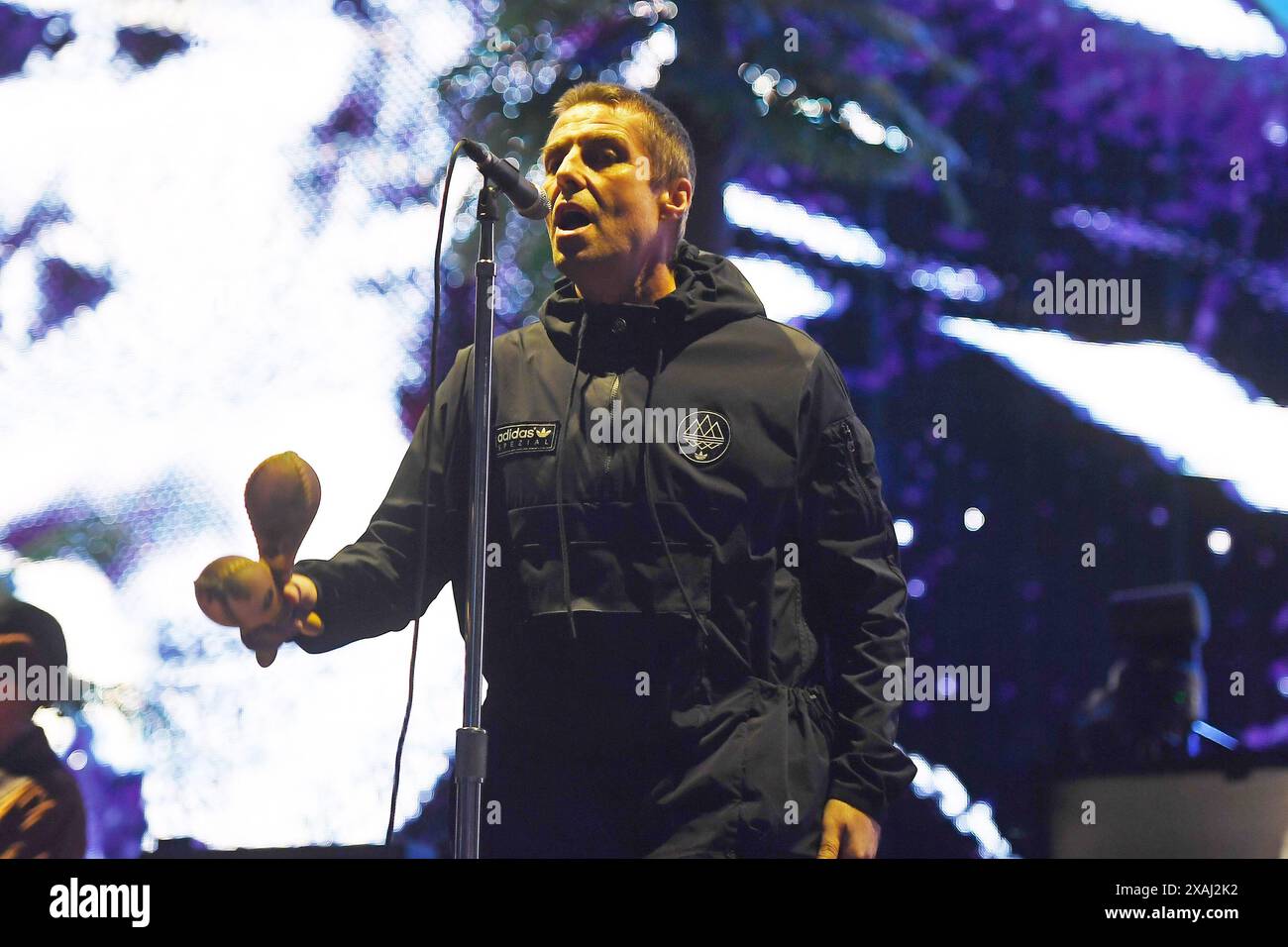 LONDON, ENGLAND - JUNE 06: Liam Gallagher performing at O2 Arena ...
