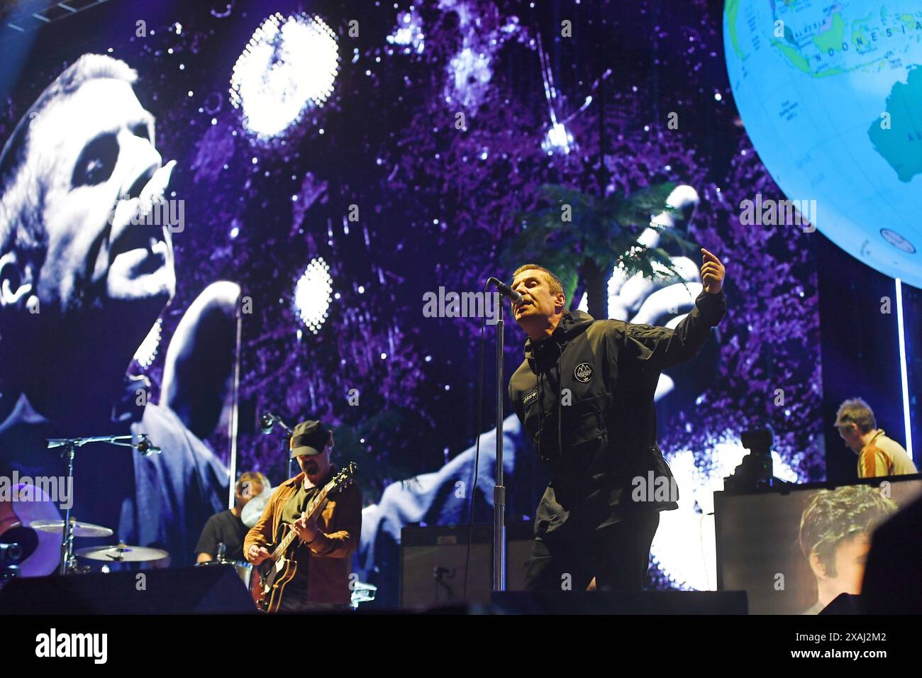 LONDON, ENGLAND - JUNE 06: Liam Gallagher performing at O2 Arena ...