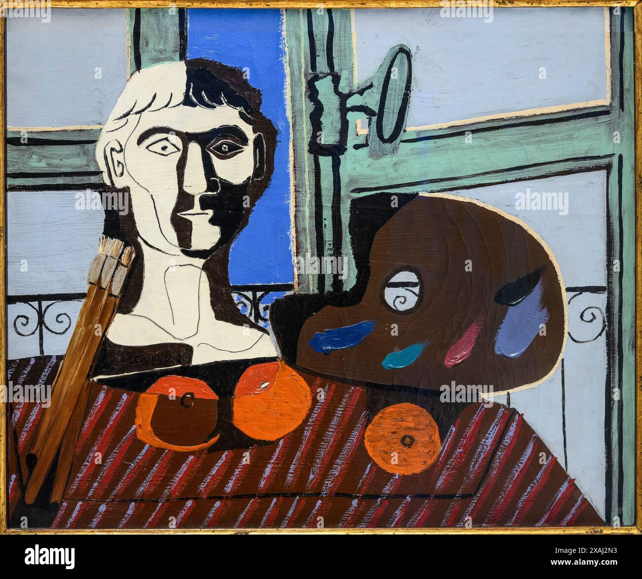Painting by Pablo Picasso (1881-1973), Title - Bust and palette, 1925 ...