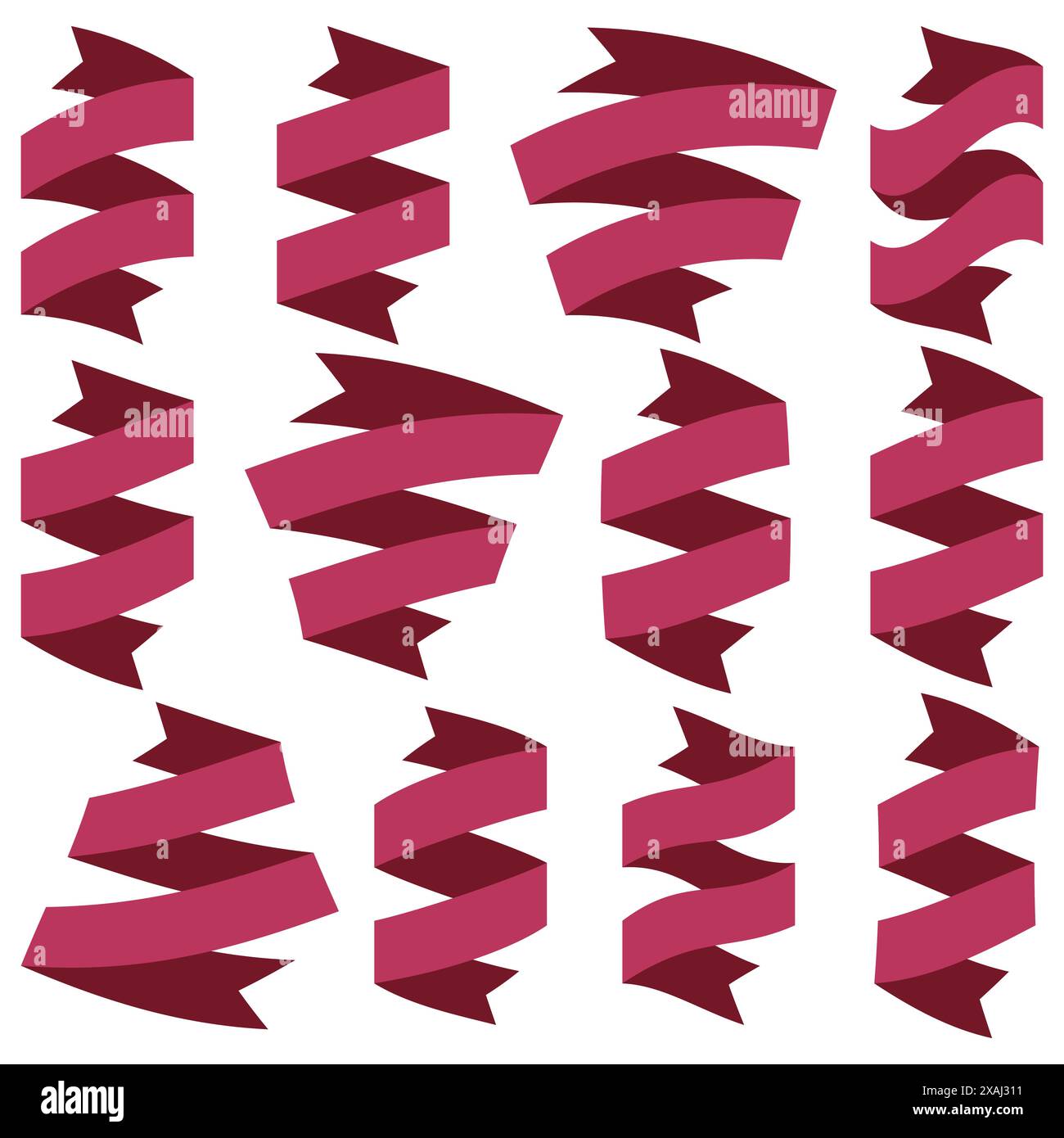 Set of twelve red ribbons and banners for web design. Great design ...