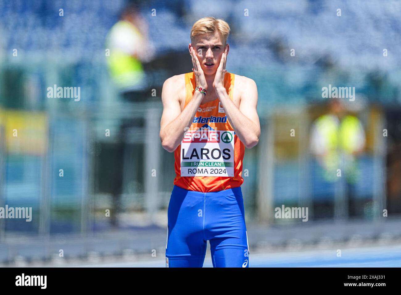 ROME, ITALY - JUNE 7: Niels Laros of Netherlands competes in the 800m ...