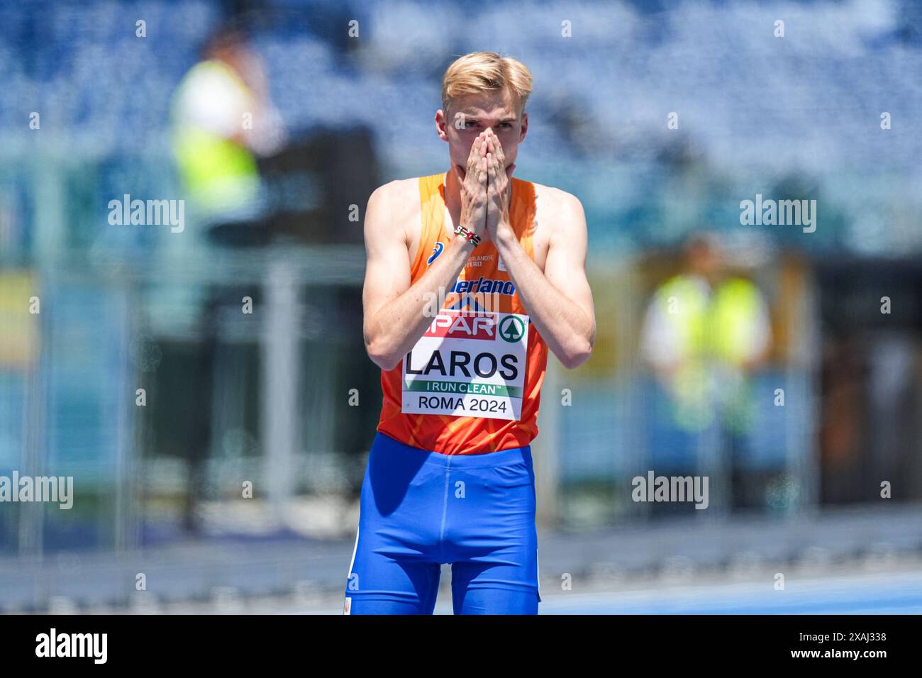 ROME, ITALY - JUNE 7: Niels Laros of Netherlands competes in the 800m ...