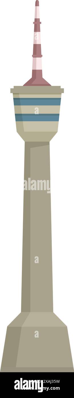 Modern tv tower standing tall with its antenna reaching high into the ...