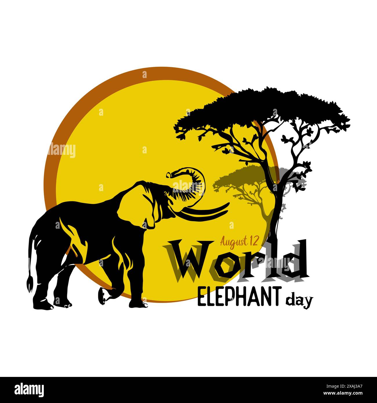 Protection of the african elephants Stock Vector Images - Alamy
