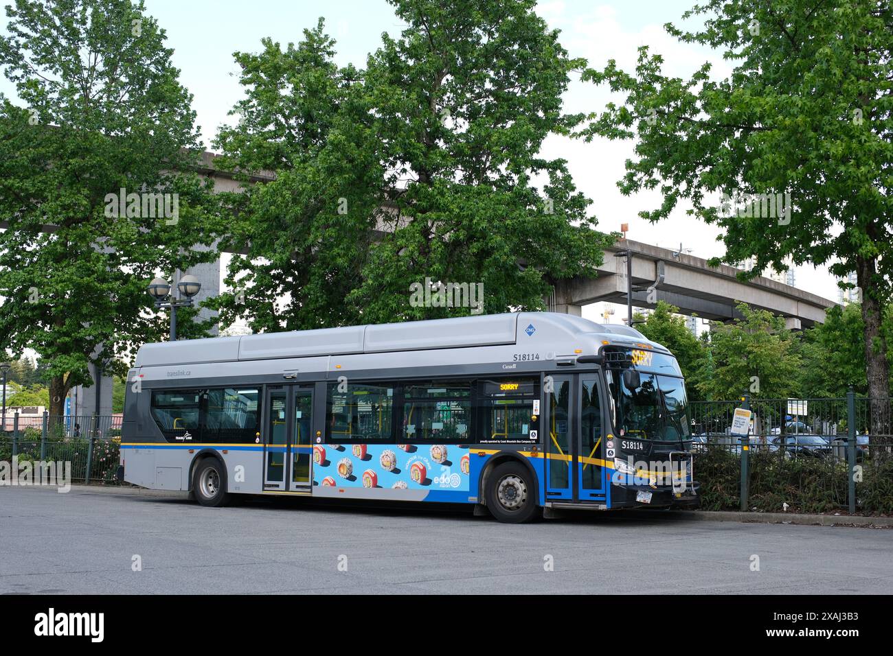 Real life in Vancouver people waiting for the bus the bus arrives. Bus ...