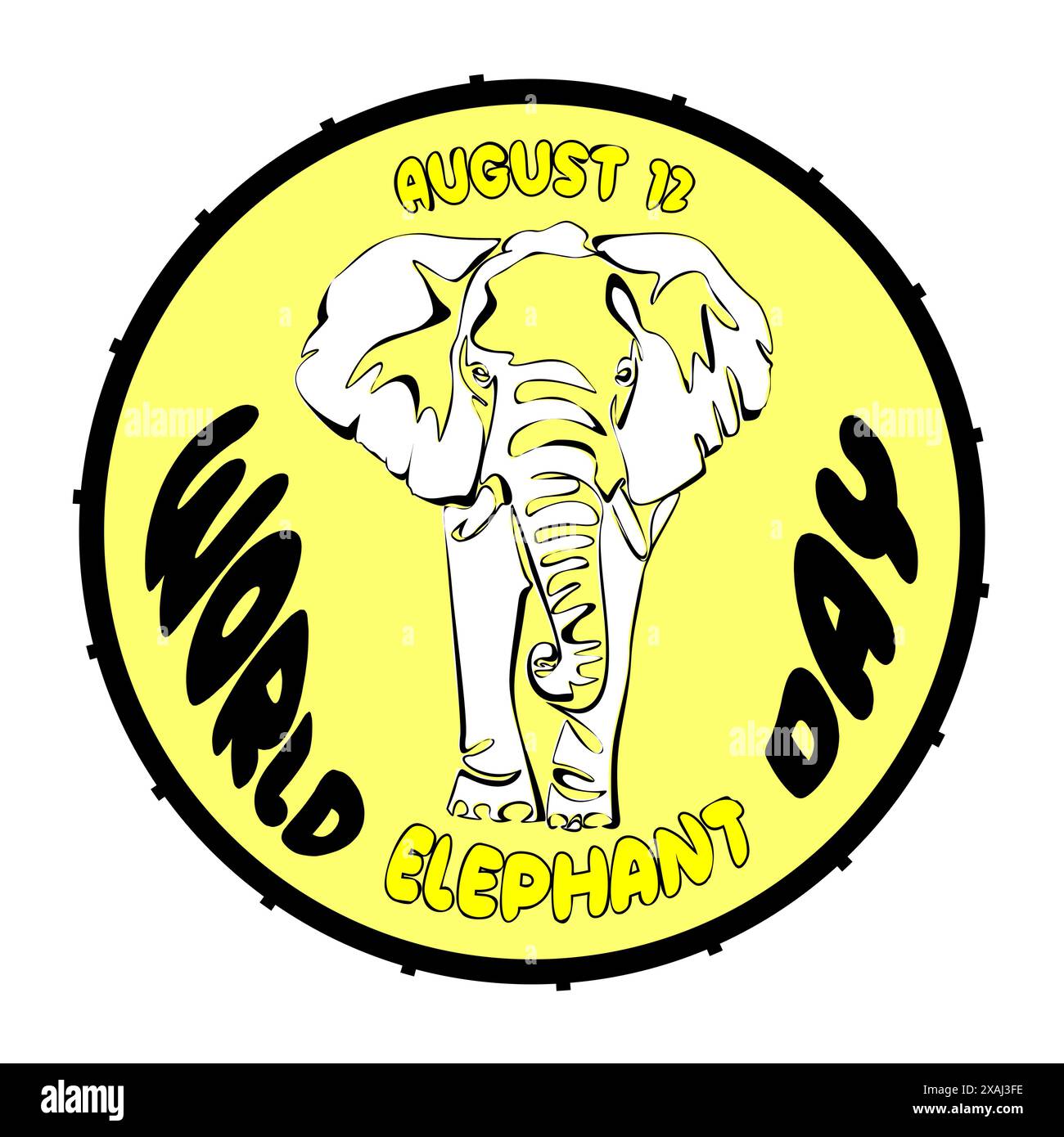World elephant day Stock Vector Images - Alamy