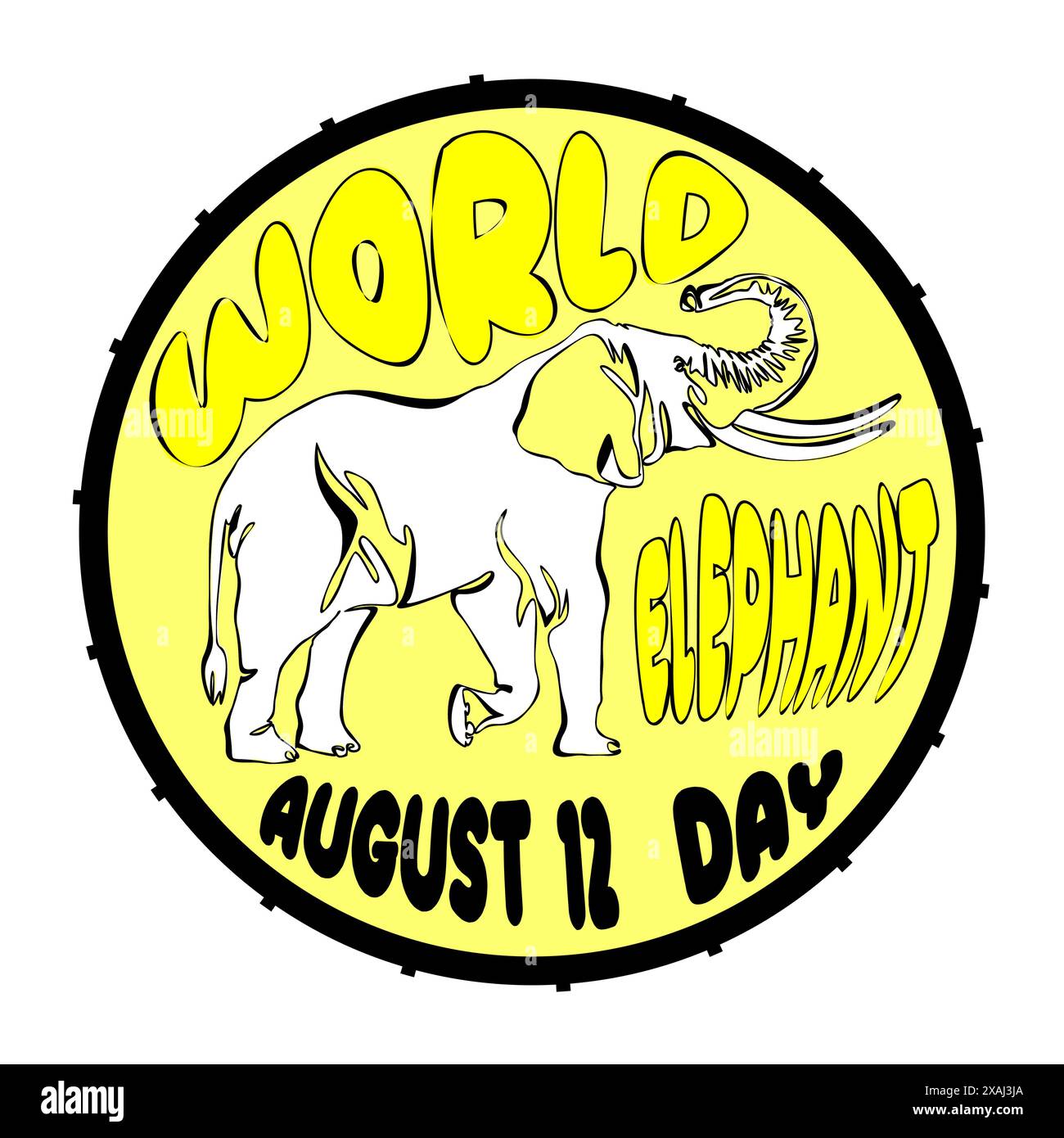 World Elephant Day vector illustration. Suitable for Poster, Banners ...