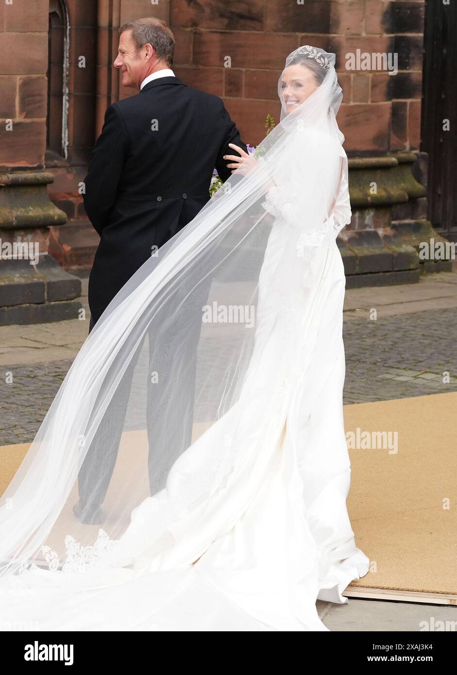 Olivia Henson arrives for her wedding to Hugh Grosvenor, the Duke of ...