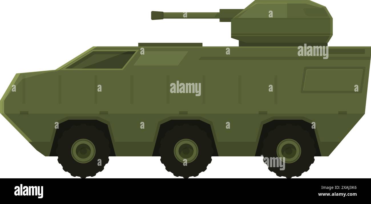 Powerful military armored vehicle tank driving with weapon on top Stock ...