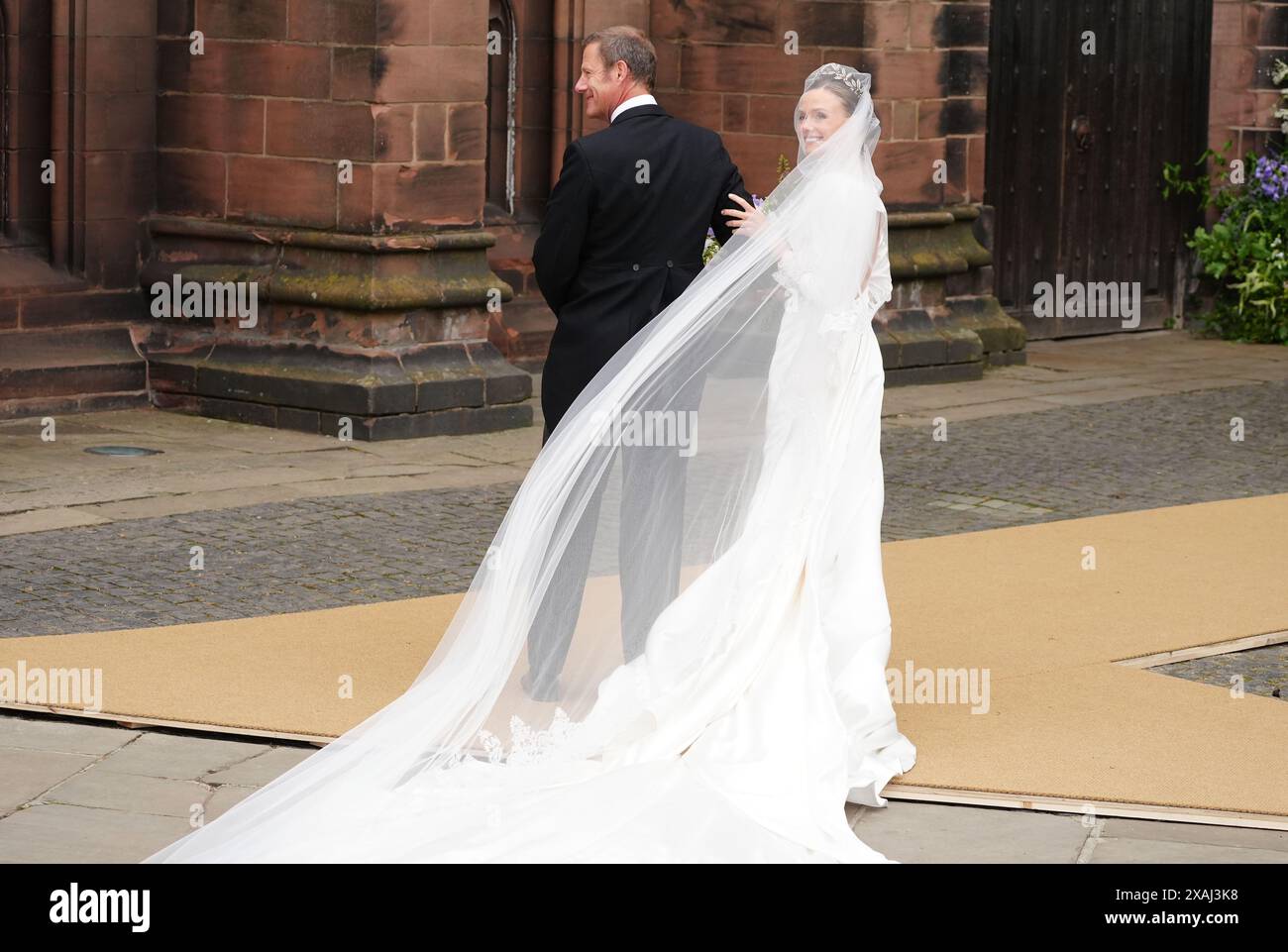 Olivia Henson arrives for her wedding to Hugh Grosvenor, the Duke of ...