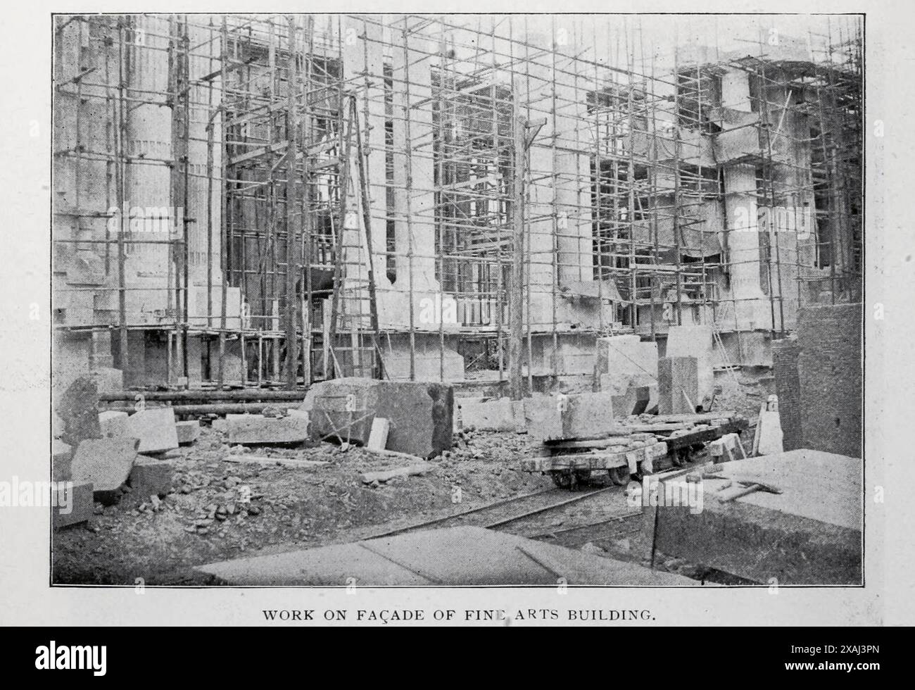 WORK ON FACADE OF FINE ARTS BUILDING from the Article THE BUILDINGS OF ...