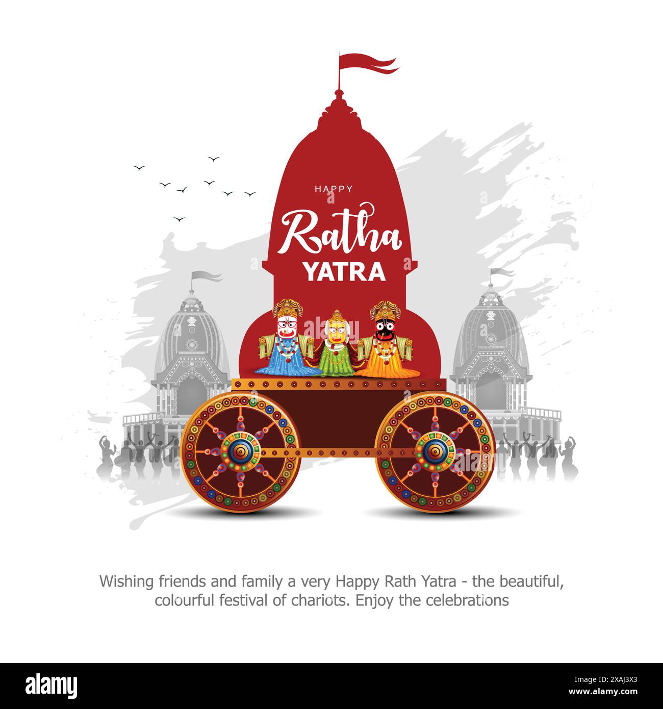 Indian festival Ratha Yatra of Lord god Jagannath, Balabhadra and ...