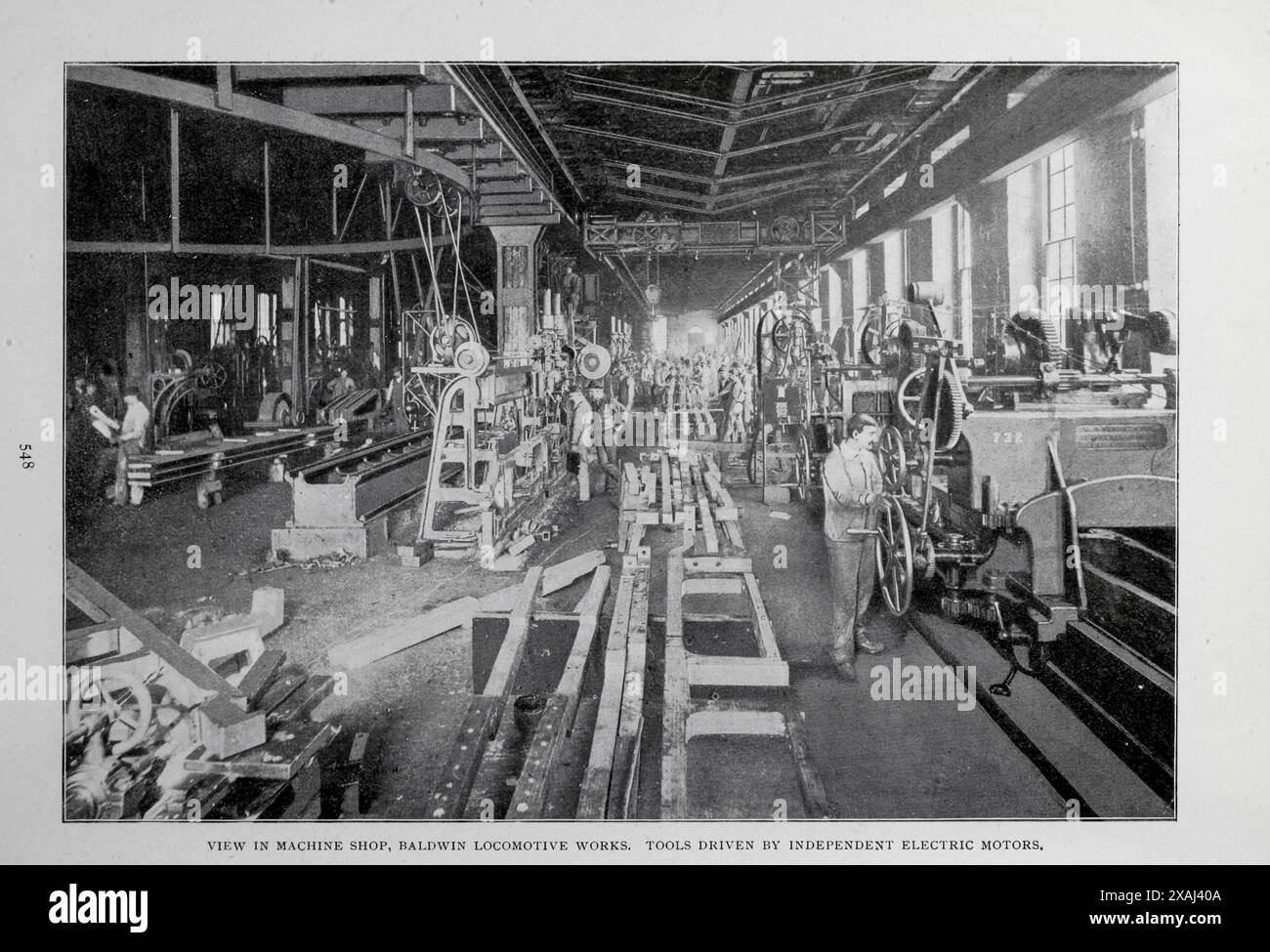 View in Machine Shop, Baldwin Locomotive Works. Tolls driven by ...