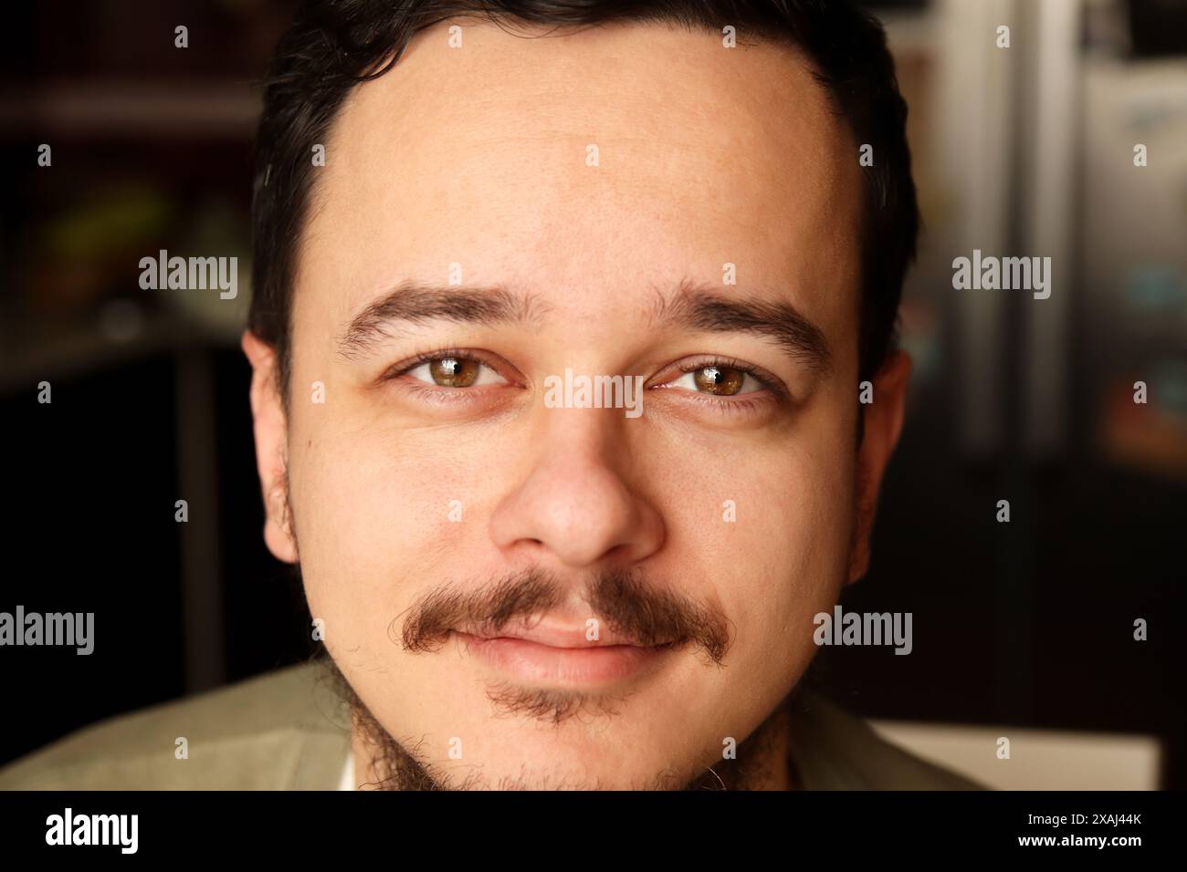 Young man portrait. Close-up of a young man, detailed portrait ...