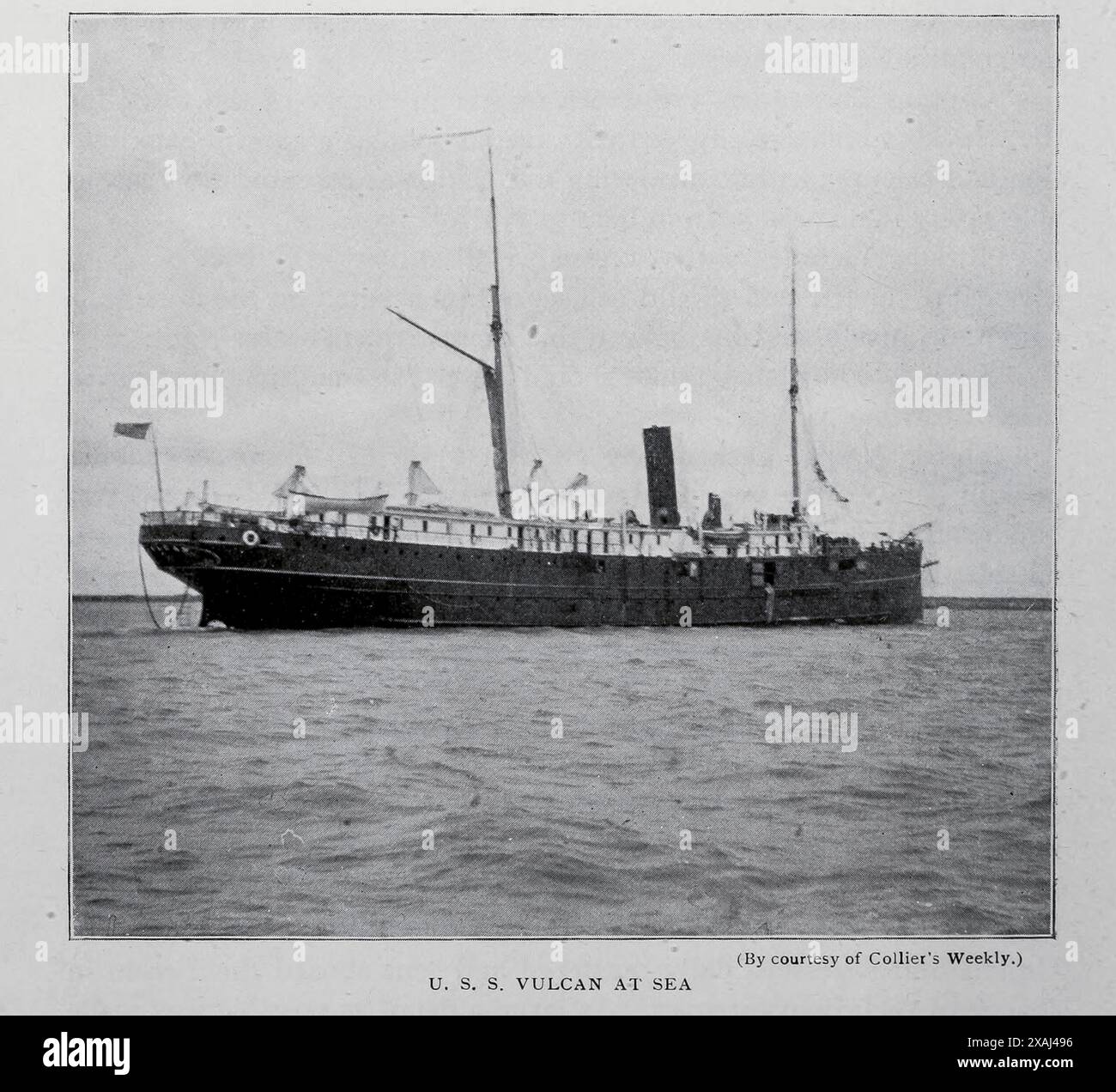 U. S. S. VULCAN AT SEA from the Article THE WORK OF THE NAVAL REPAIR ...