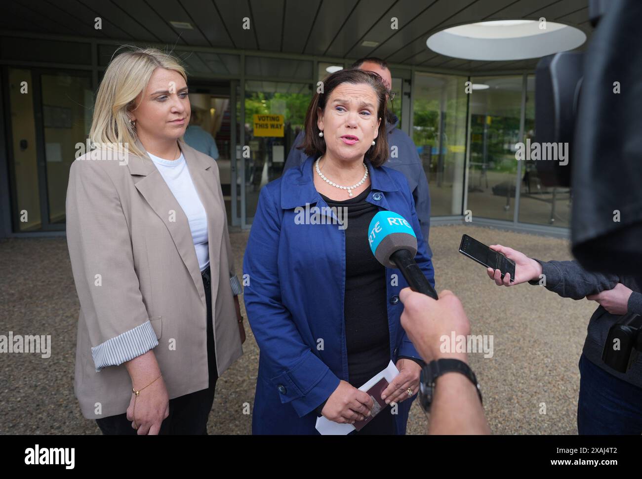 Sinn Fein Leader Mary Lou McDonald, with local election candidate Amy ...