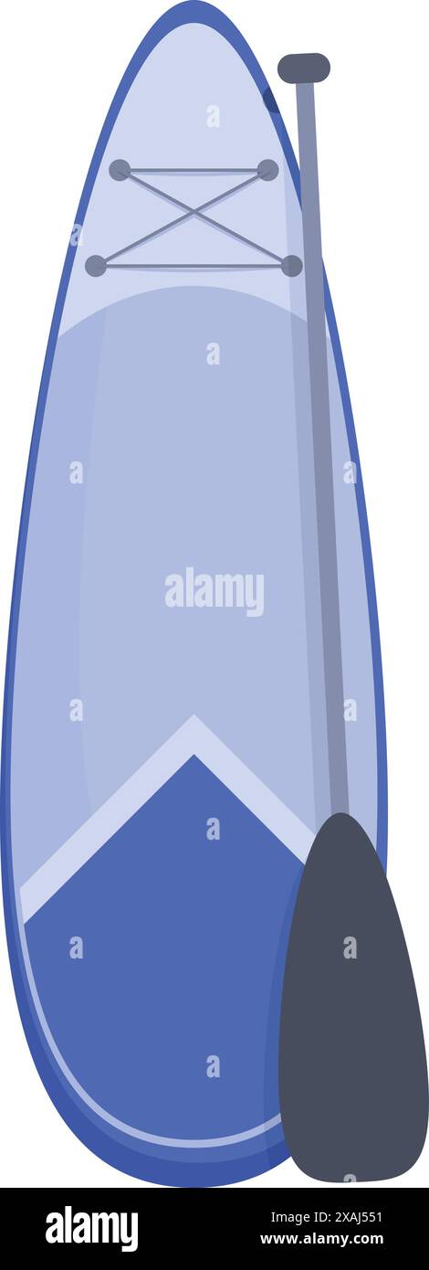 Blue stand up paddle board for sup surfing with paddle staying on the ...