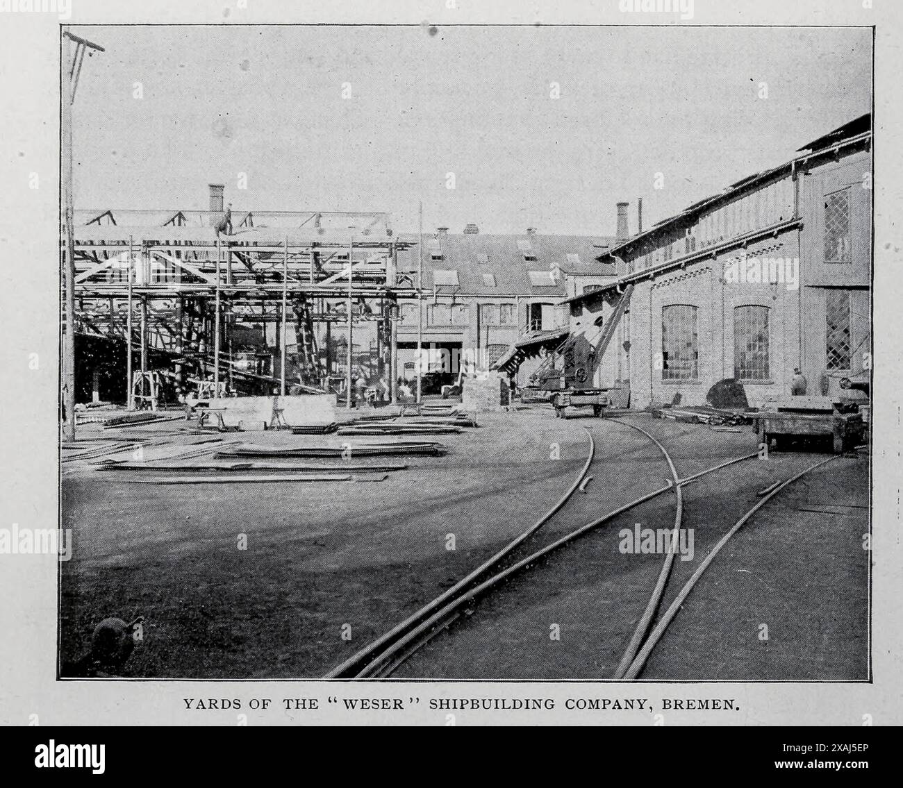 YARDS OF THE WESER SHIPBUILDING COMPANY, BREMEN. from the Article THE ...