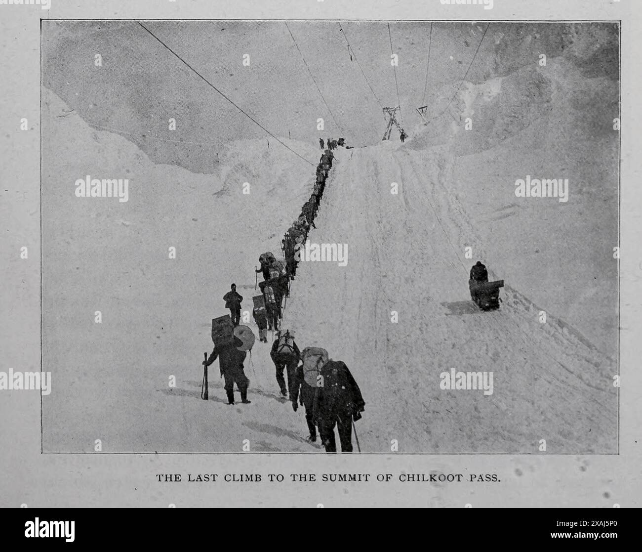 THE LAST CLIMB TO THE SUMMIT OF CHILKOOT PASS. from the Article THE ...