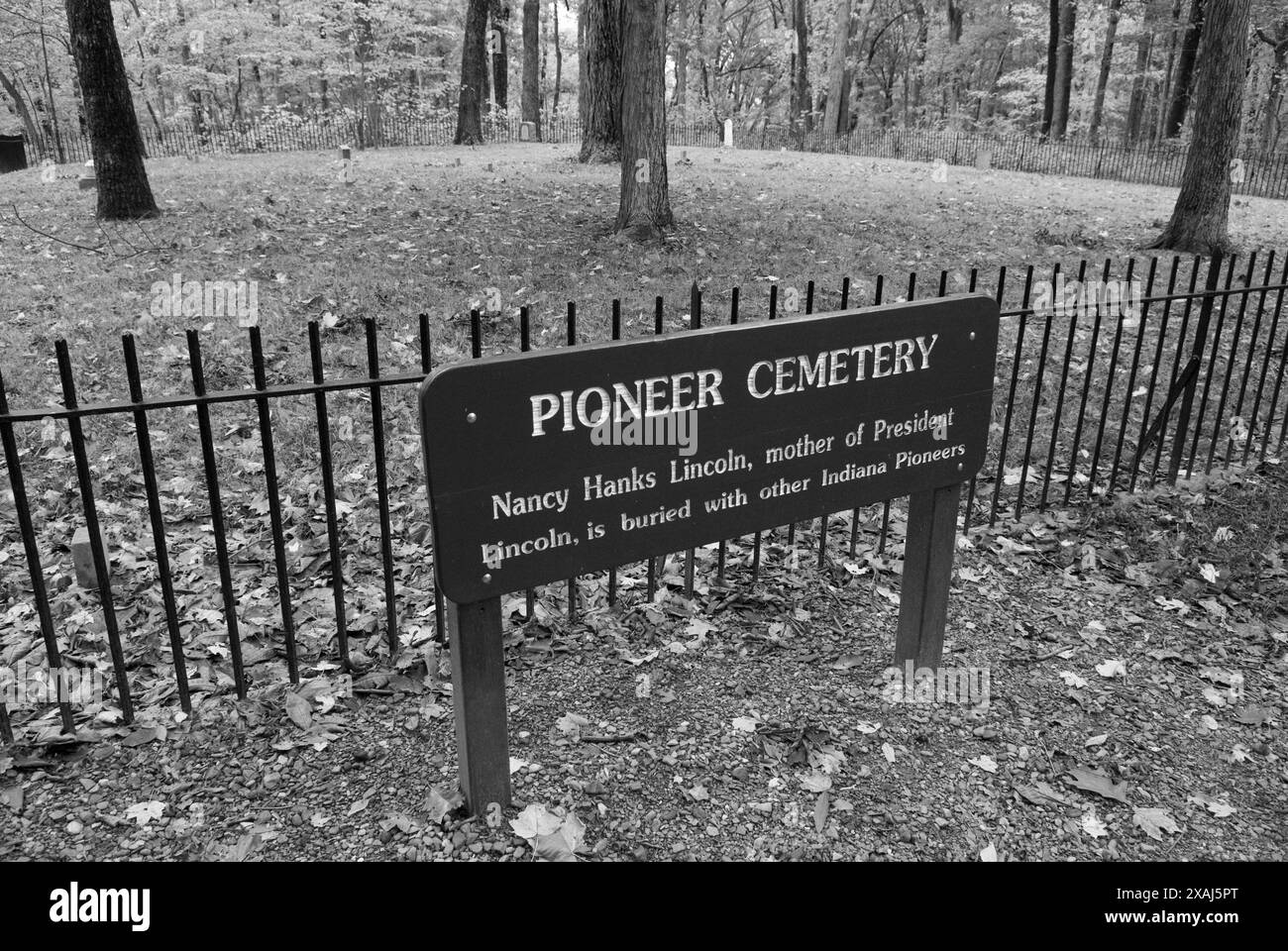 Pioneer Cemetery, resting place of Nancy Hanks Lincoln, at Lincoln ...