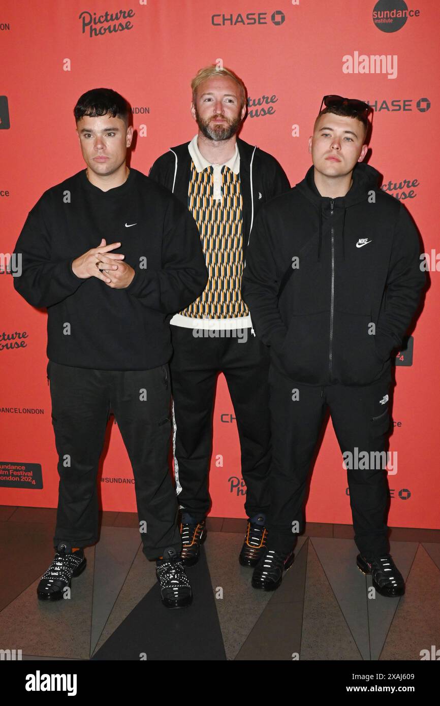 London, UK - 6th June 2024Kneecap band (L-R) Mo Chara, DJ Provai, and ... London, UK - 6th June 2024Kneecap band (L-R) Mo Chara, DJ Provai, and ...