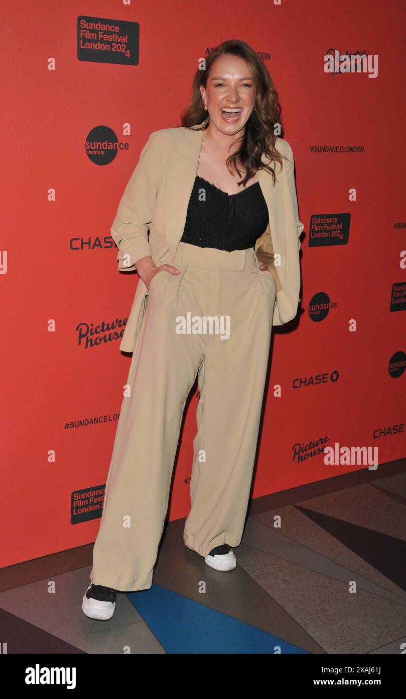 Fionnuala Flaherty at the "Kneecap" opening film premiere, Sundance ...