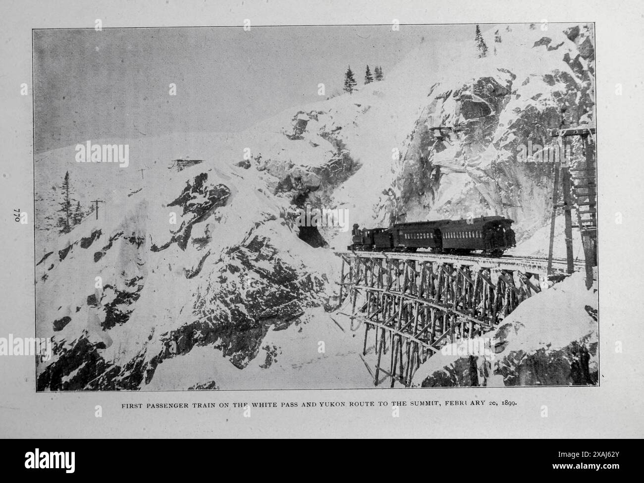 FIRST PASSENGER TRAIN on the WHITE PASS AND YUKON ROUTE to the summit ...
