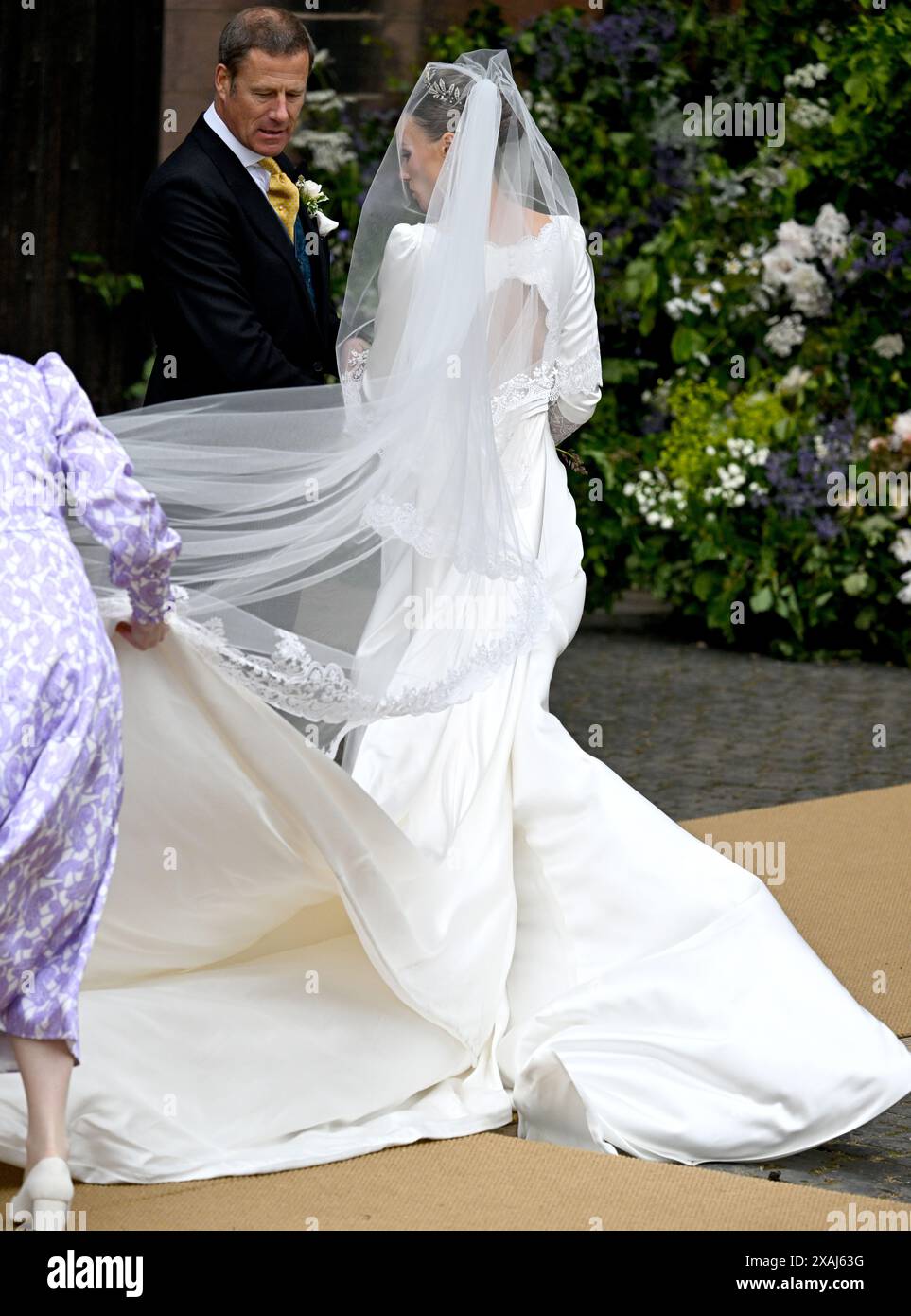 Chester, UK. June 7th, 2024. at the wedding of Hugh Grosvenor, the Duke ...