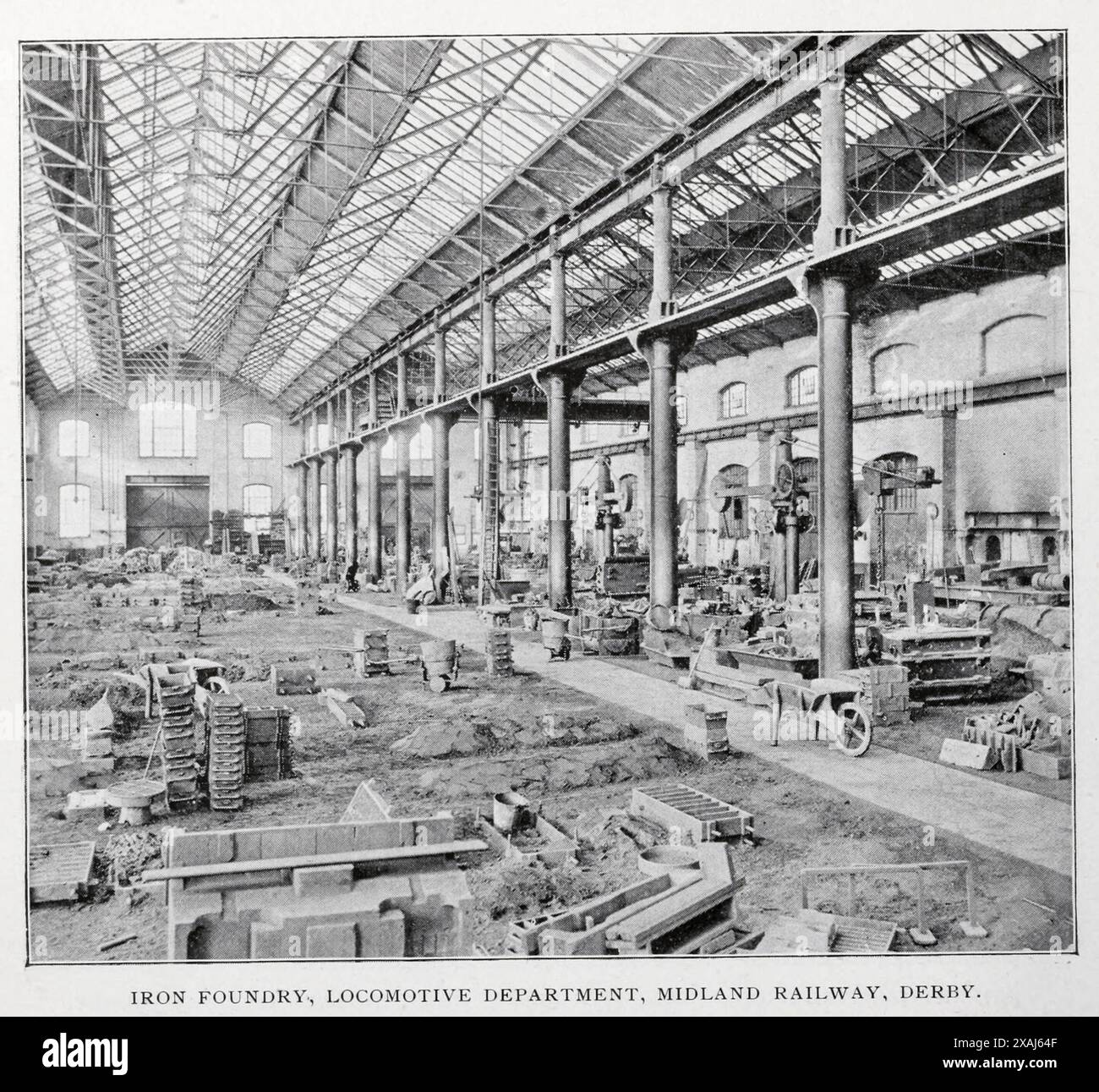 IRON FOUNDRY., LOCOMOTIVE DEPARTMENT, MIDLAND RAILWAY, DERBY from the ...