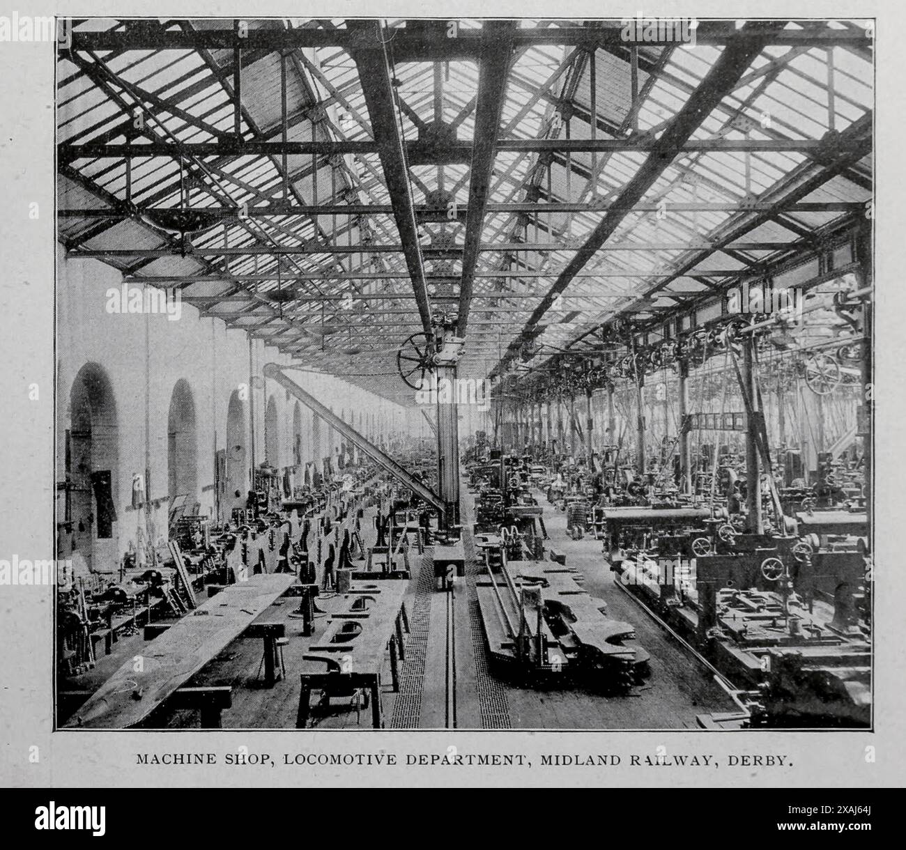 MACHINE SHOP, LOCOMOTIVE DEPARTMENT, MIDLAND RAILWAY, DERBY. from the ...