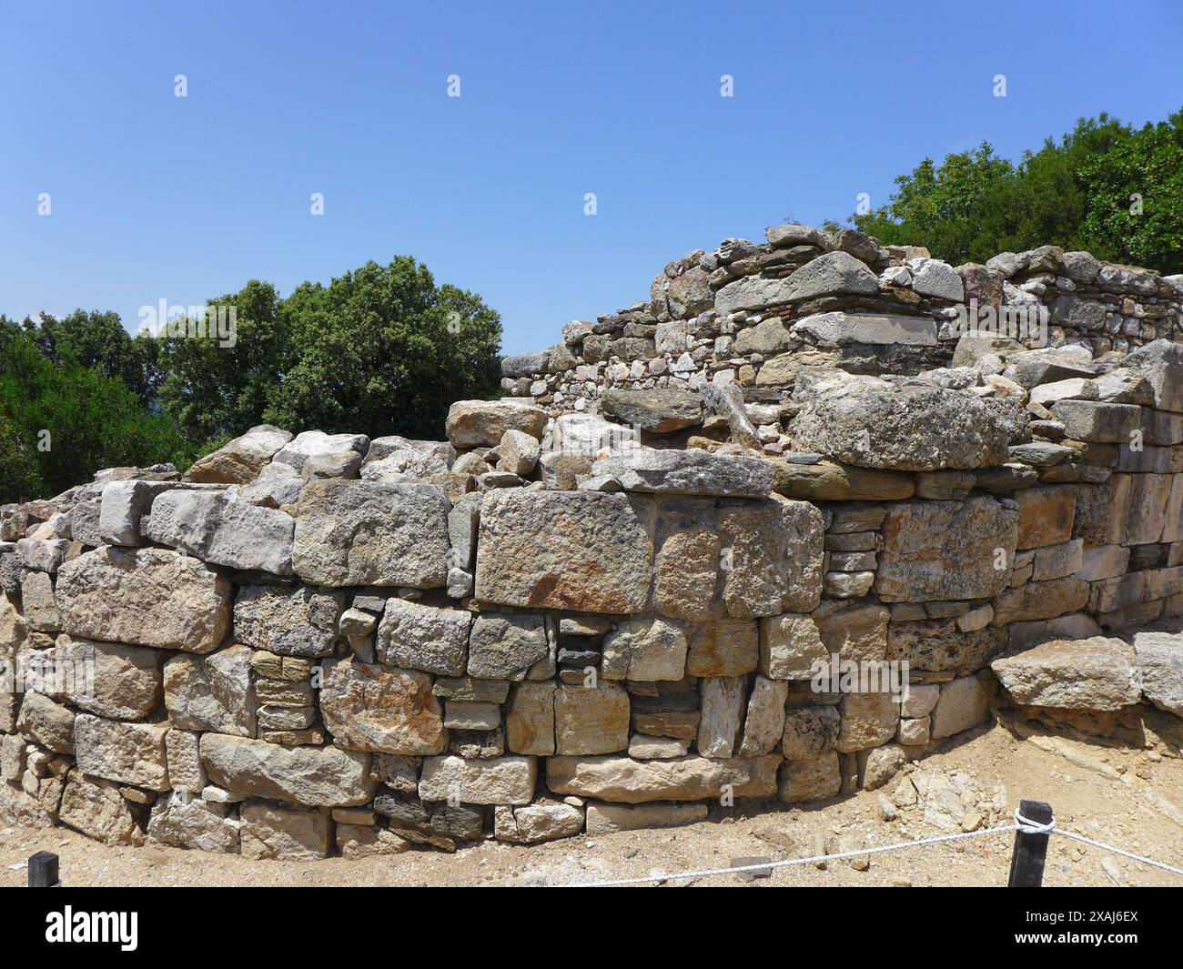 Ancient Stageira, home of Aristoteles in Chalkidiki, Greece Stock Photo ...