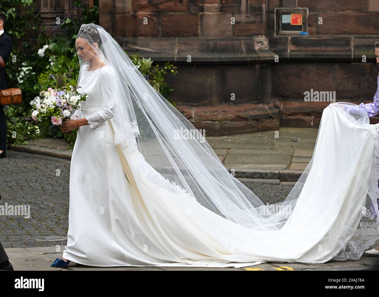 Chester, UK. June 7th, 2024. at the wedding of Hugh Grosvenor, the Duke ...