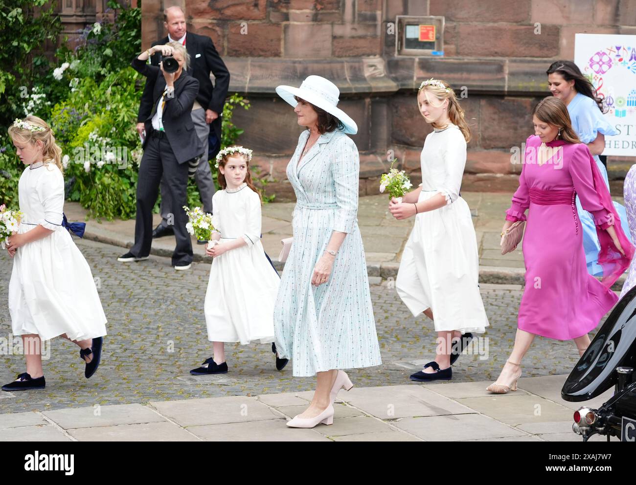 A guest arrives for the wedding of Hugh Grosvenor, the Duke of ...