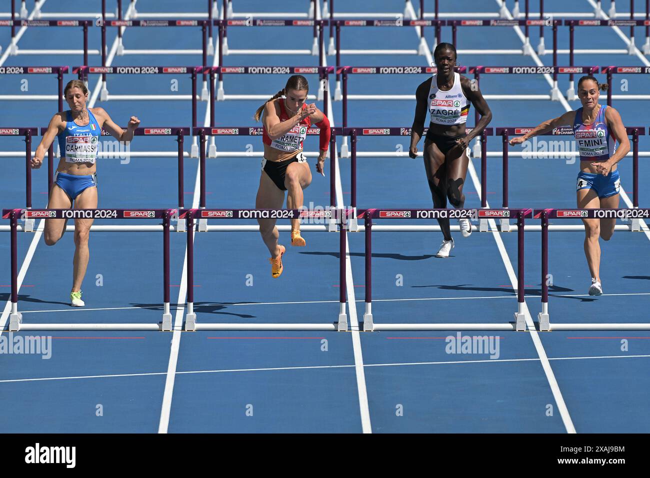 Olympic Stadium, Rome, Italy - Giada CARMASSI and Karin STRAMETZ 100 ...