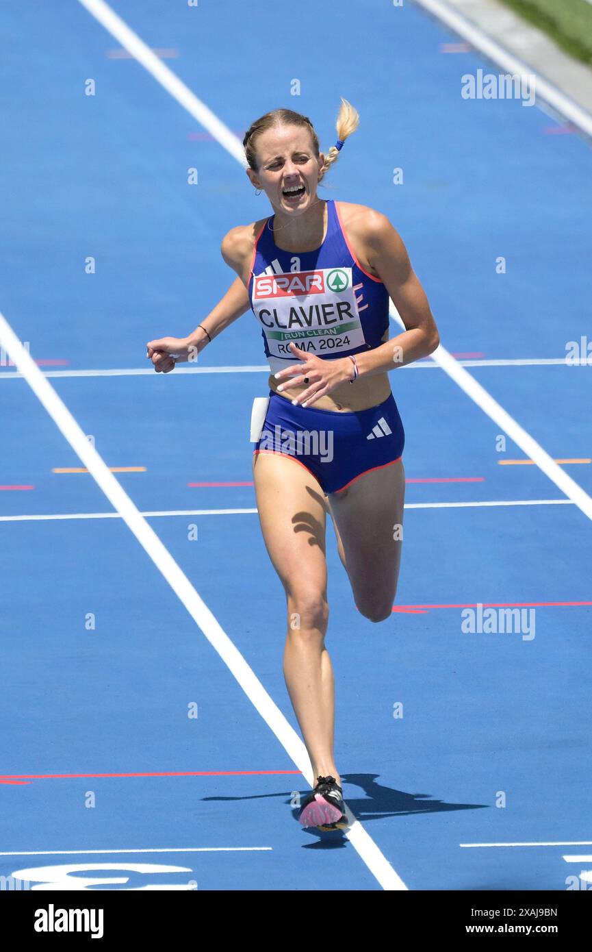 France’s Aude Clavier competes 3000m Steeplechase Women during the 26th ...