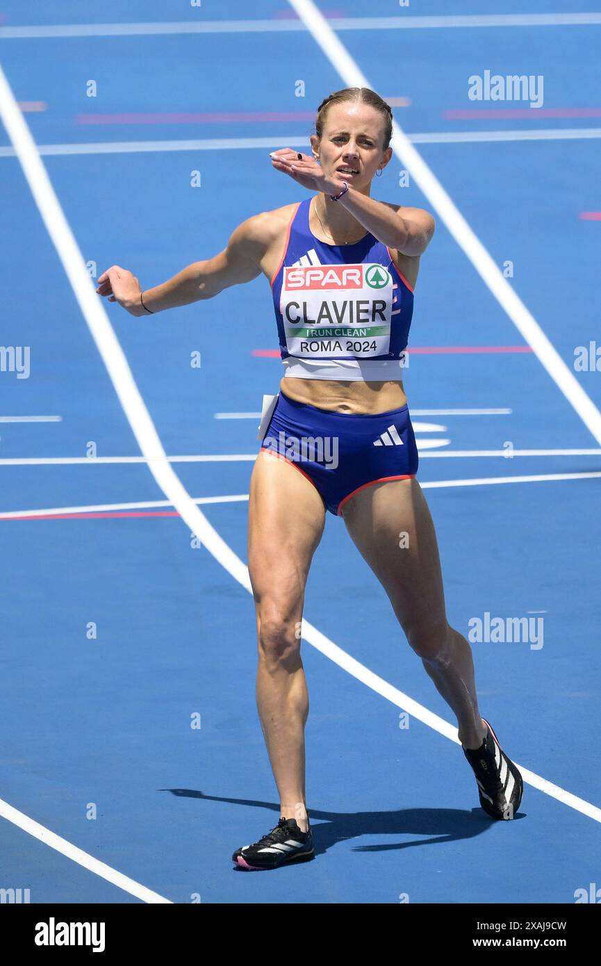 France’s Aude Clavier competes 3000m Steeplechase Women during the 26th ...