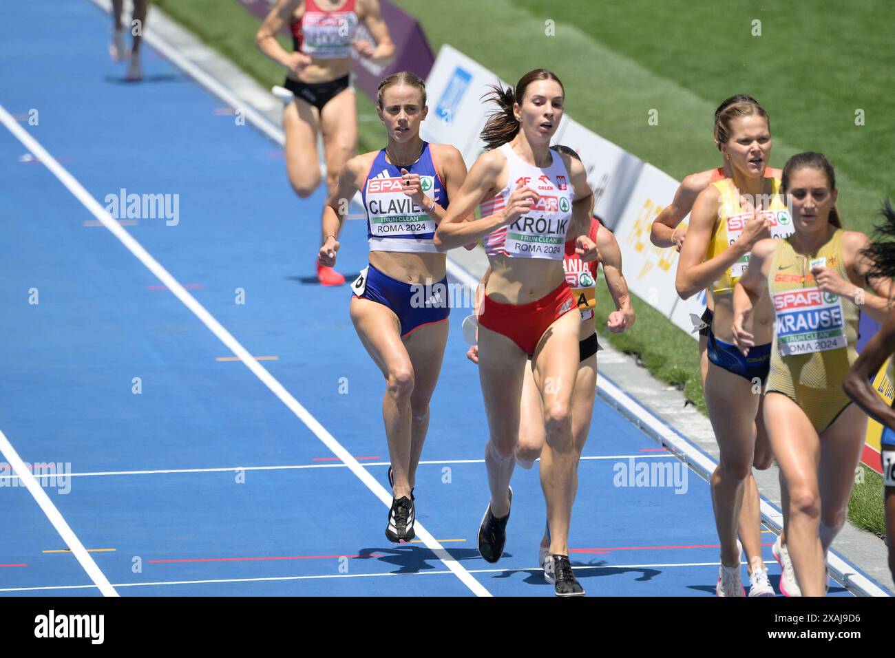 France’s Aude Clavier competes 3000m Steeplechase Women during the 26th ...