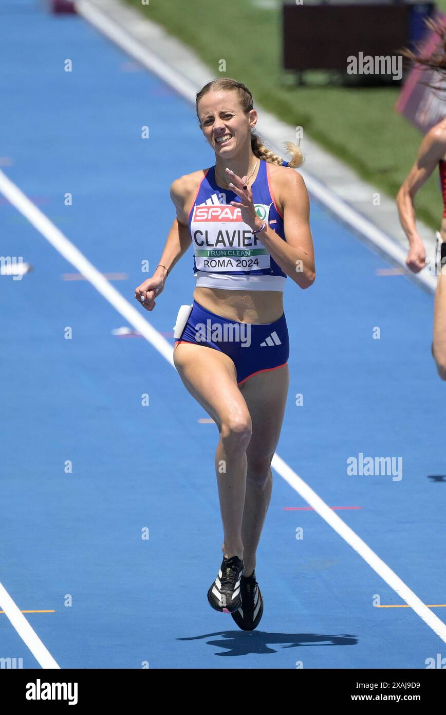 France’s Aude Clavier competes 3000m Steeplechase Women during the 26th ...