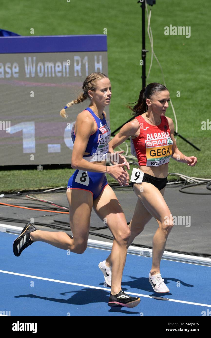 France’s Aude Clavier competes 3000m Steeplechase Women during the 26th ...