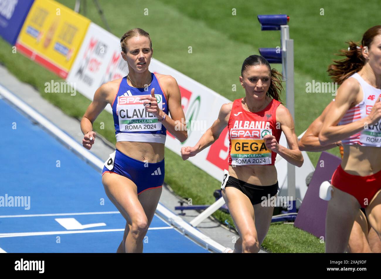 France’s Aude Clavier competes 3000m Steeplechase Women during the 26th ...