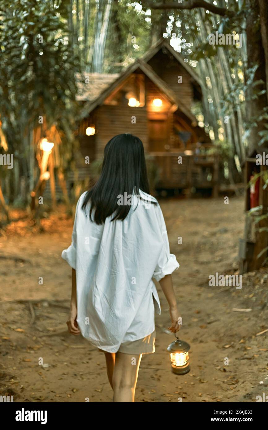 Girl holding a lantern hi-res stock photography and images - Alamy