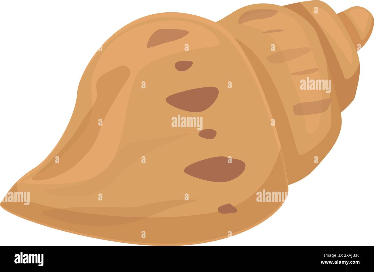 This cartoon style seashell evokes memories of beach holidays and ocean ...