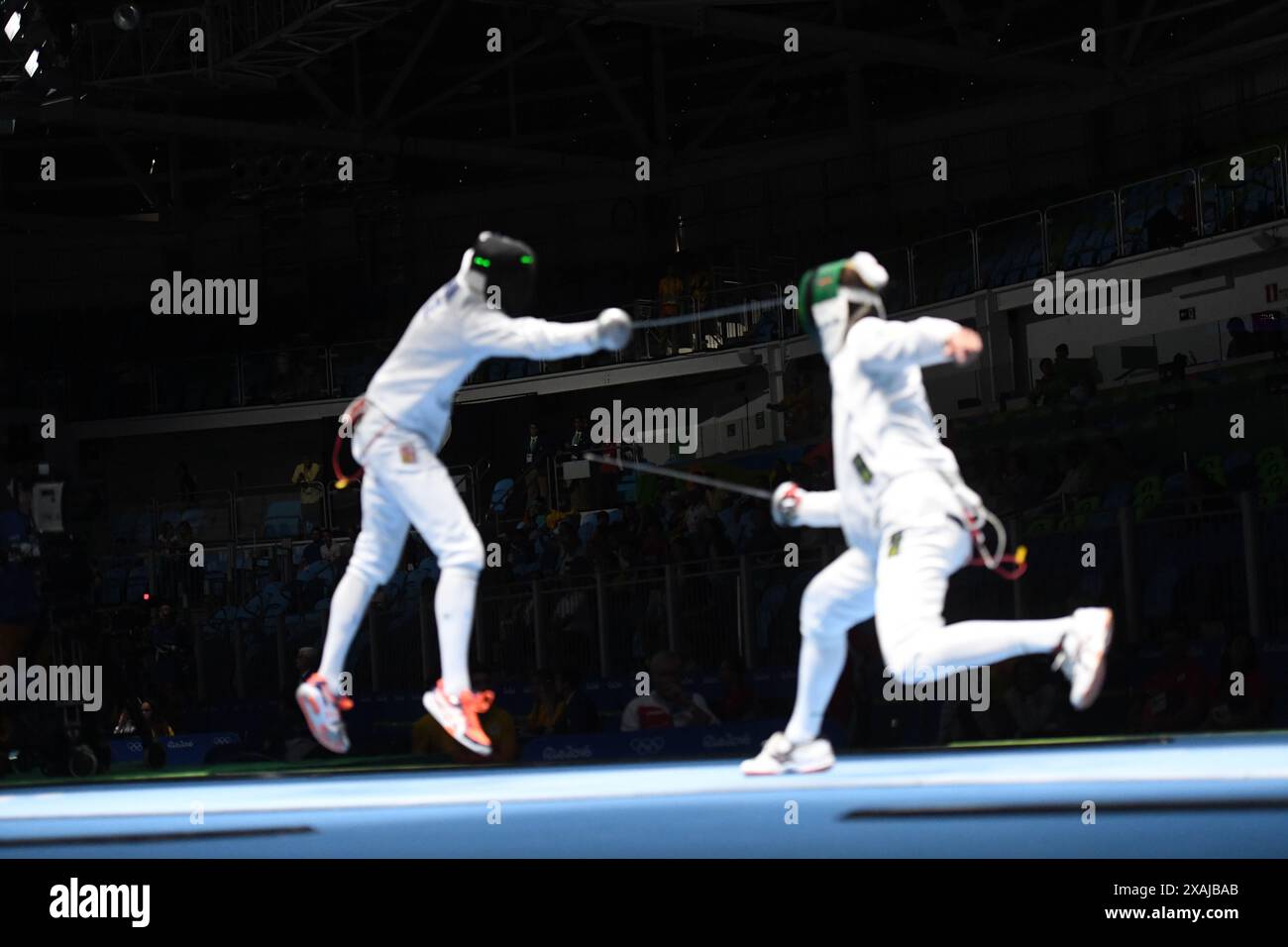 Tokyo - Japan, July 23, 2024, athletes during a fencing fight, at the ...