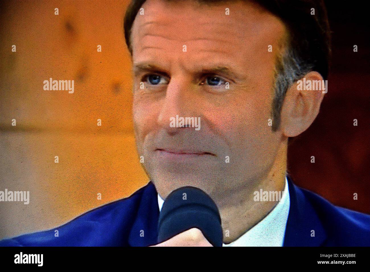 Marseille, France. 06th June, 2024. French President Emmanuel Macron ...