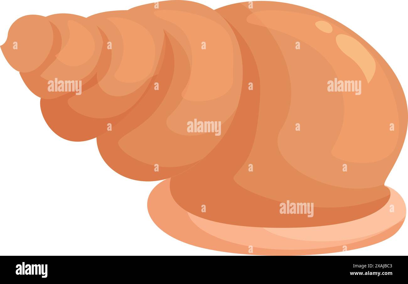 Cartoon image of an empty seashell, perfect for representing summer ...