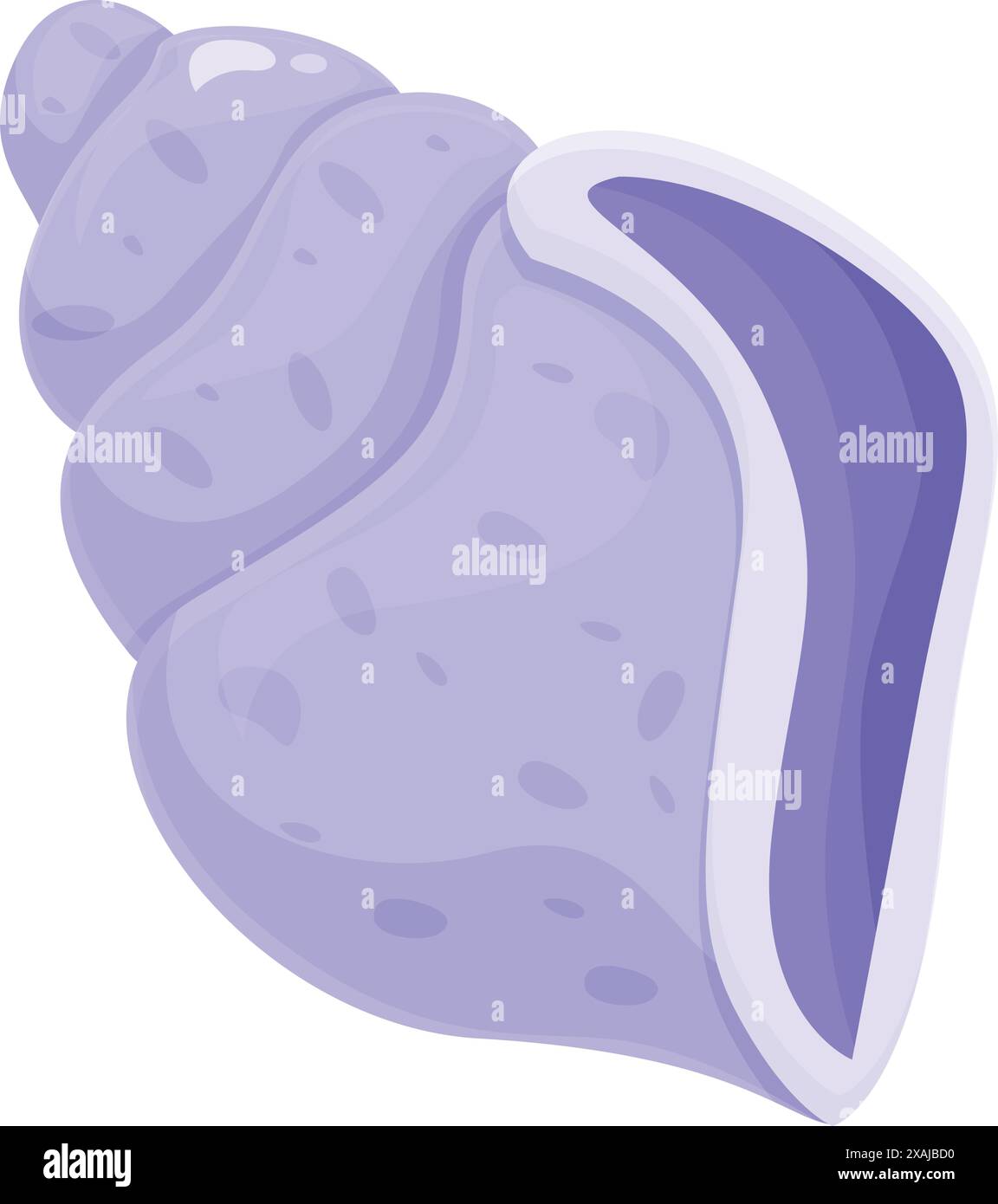 Cartoonish purple spiral shell laying on its side Stock Vector Image ...