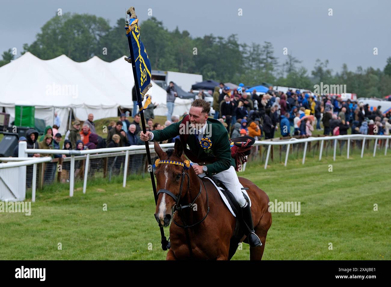 Hawick, UK, 07th June 2024: Ryan Nichol, Hawick Common Riding Cornet ...