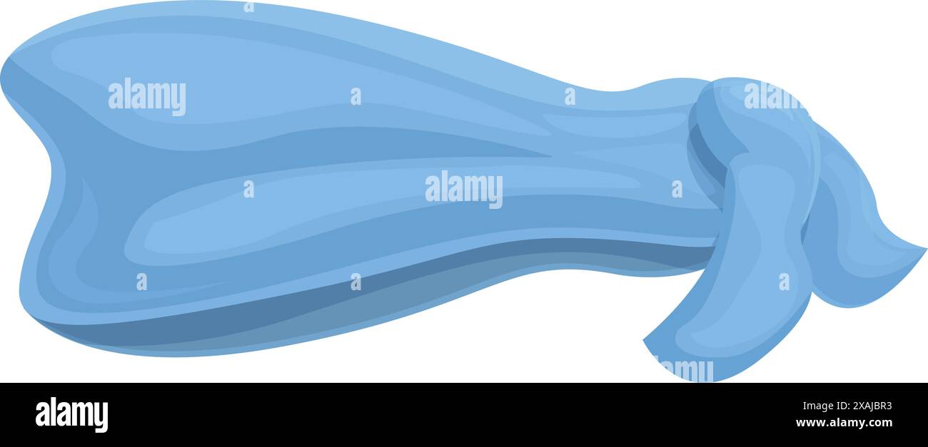 Blue silk scarf flowing in the wind isolated on white background Stock ...