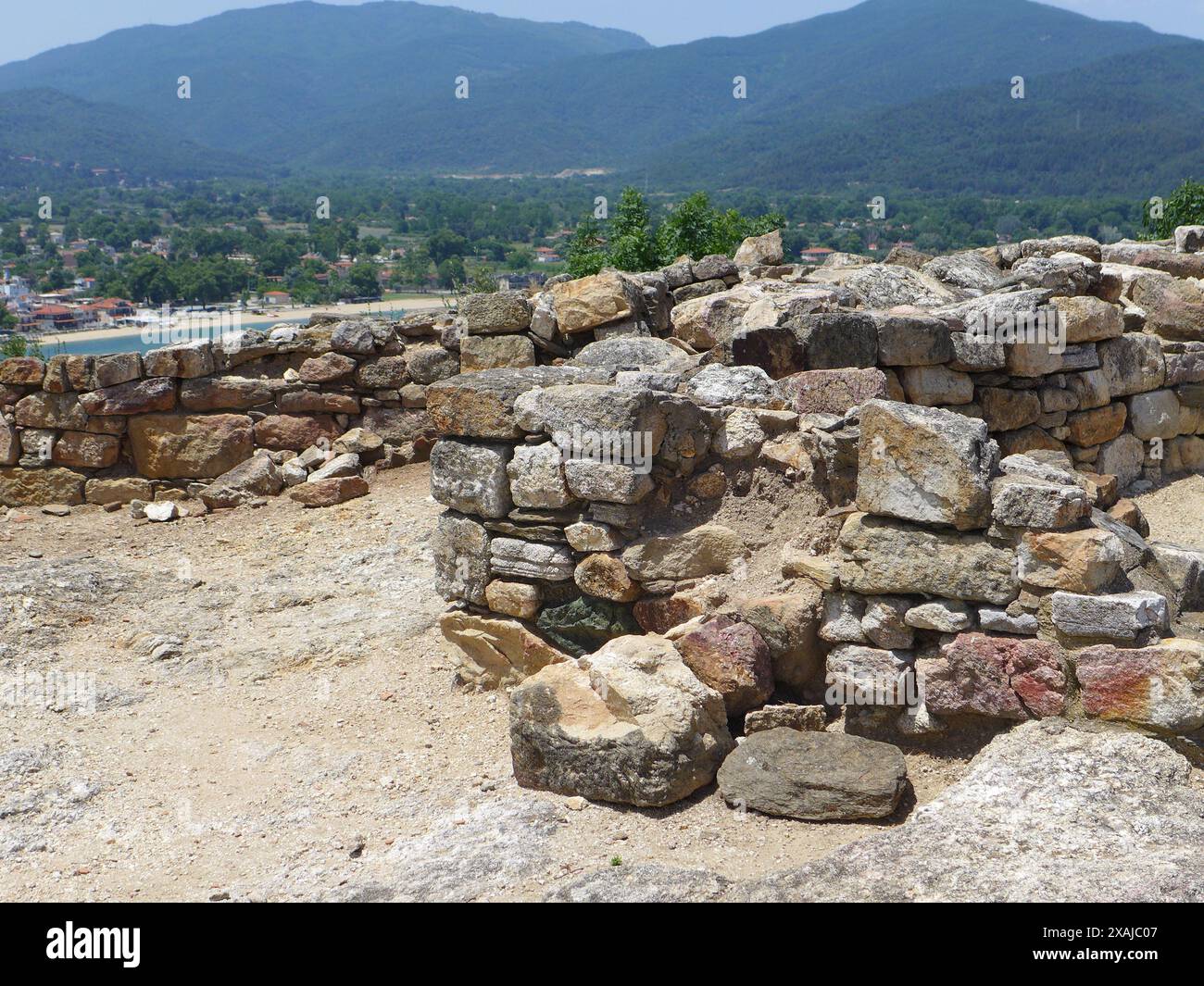 Ancient Stageira, home of Aristoteles in Chalkidiki, Greece Stock Photo ...