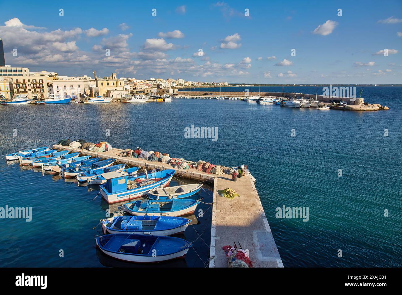 Travel in Italy - old port of Gallipoli. traditional coastal town in ...